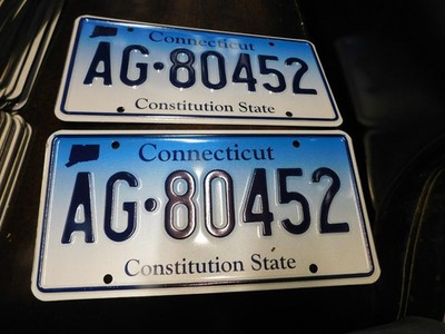 Connecticut License Plates CT Tags Pair - AG 80452 | eBay