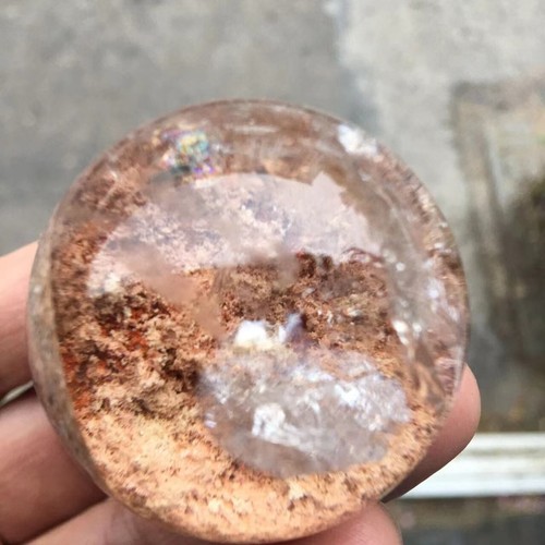 42mm Natural Ghost Quartz ball Crystal Energy Gem ball Reiki healing ...