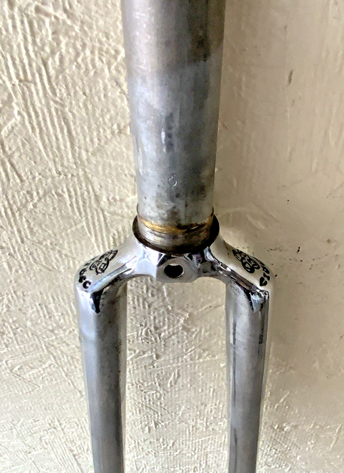 CIOCC STEEL FORK 700C ONE INCH THREADED 194 MM STEERER TUBE 730 GRAMS ...