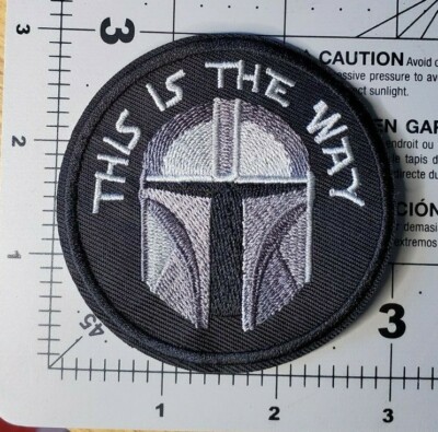 Star Wars Mandalorian Gray This Is The Way Circle Patch 3 inch patch B ...