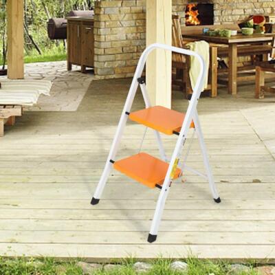 NEW FOLDING 2 STEP LADDER SAFETY NON SLIP SMALL STOOL LADDERS KITCHEN ...
