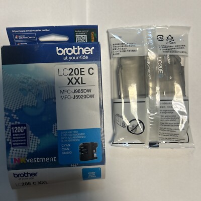 LC20E C XXL brother cartridge EXPIRED 12/2024. SEALED BAG. High yield ...