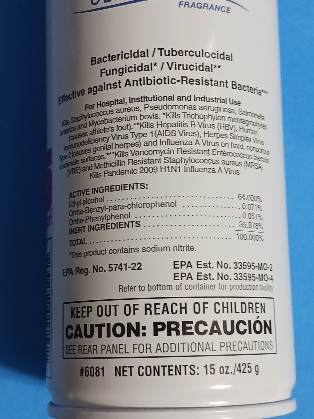 Spartan Steriphene II Disinfectant Deodorant Clean Fresh Fragrance 15 ...