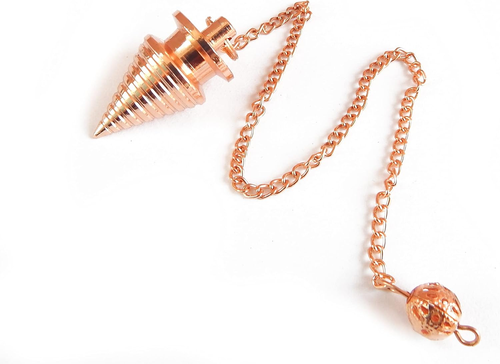 Copper Metal Dowsing Pendulum, Unique Design Reiki Chakra Pendulum ...