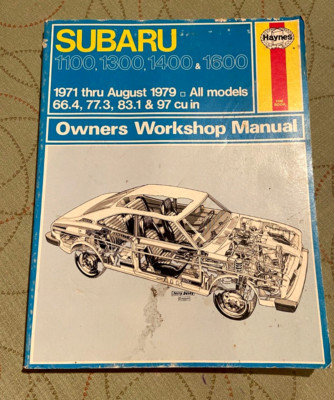 SUBARU 1000 1300 1400 1600 1971-1979 ALL MODELS HAYNES OWNERS MANUAL ...
