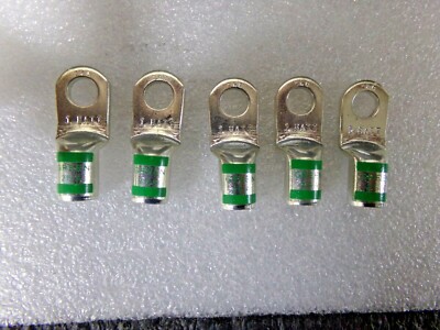 5 THOMAS & BETTS HD BAL238 2GA 3/8 GREEN COPPER BATTERY LUGS (DC) | eBay