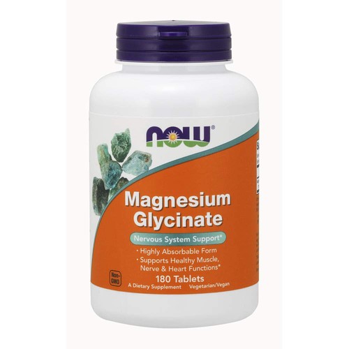 NOW Magnesium Glycinate, 100 mg, 180 Tablets | eBay