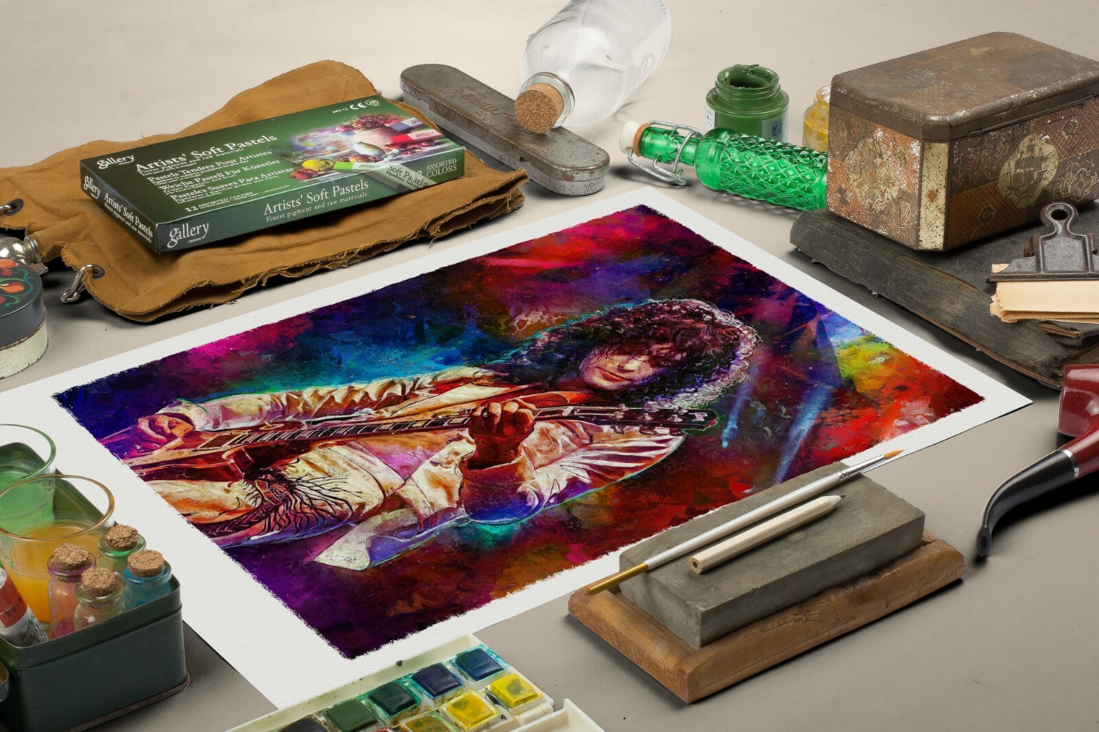 Jimmy Page Unofficial Fan Art print. Unframed | eBay