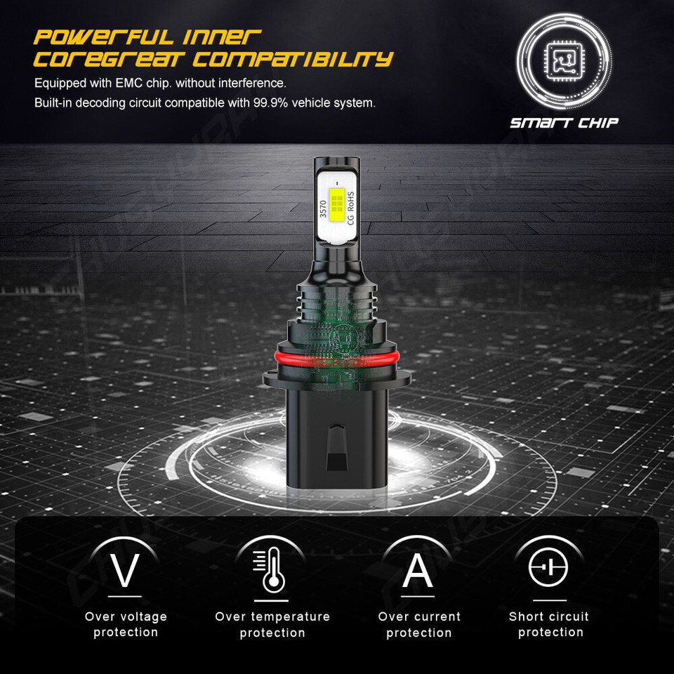 LED Headlight & Fog Light Bulbs For Ford Mustang Gt Svt Cobra 1999-2002 ...