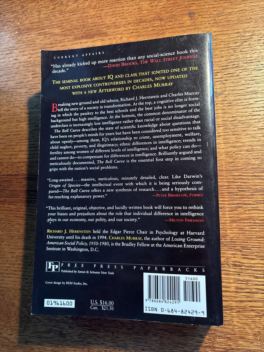 Bell Curve Charles Murray Book The Bell Curve: Intelligence And Class
