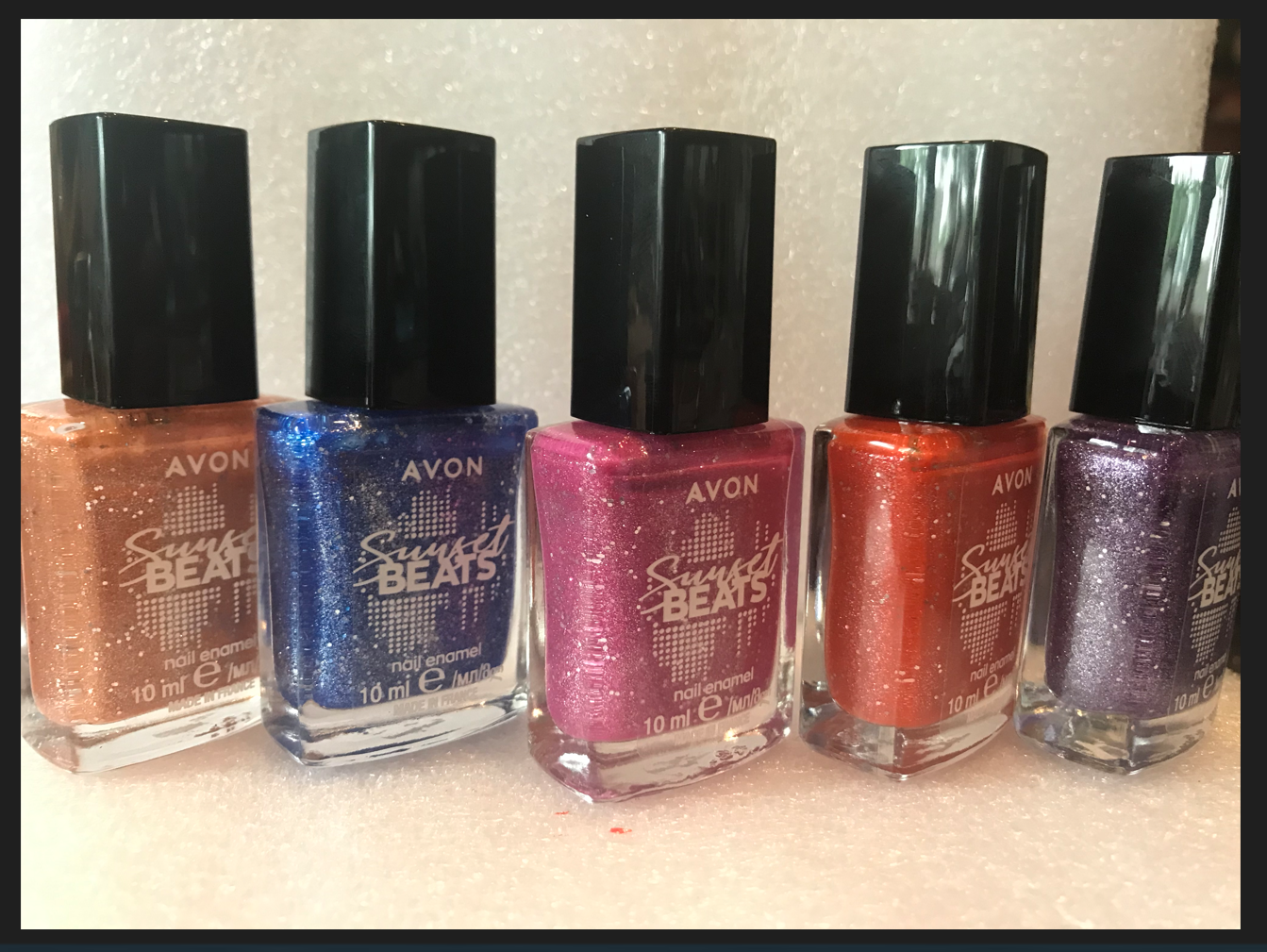 Avon Sunset Beats Glitter nail polish enamel, new, choose your shade ...