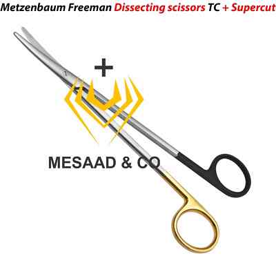 Metzenbaum Freeman Dissecting Scissor TC + Supercut, Plastic Surgery 3 ...