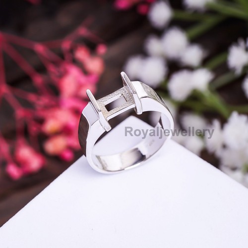 6x8MM Octagon Gemstone Men's Setting Ring In 925 Sterling Silver, Best ...