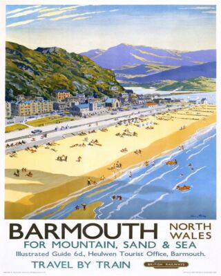Barmouth Wales Travel Vintage Art reprint metal retro sign vintage sign ...