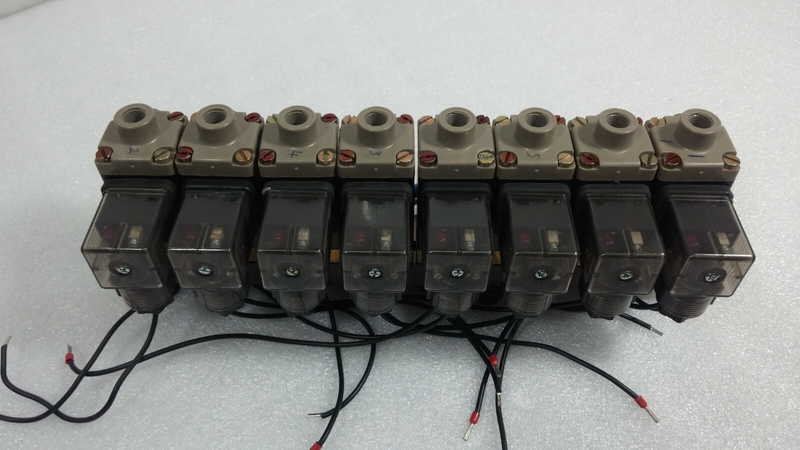 Burkert Manifold FLNSCH PN0-6bar, 8) Solenoid Valves on Manifold | eBay