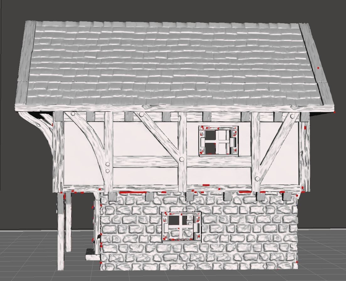 Medieval Harbor House 1:72 scale wargame terrain model kits Building ...