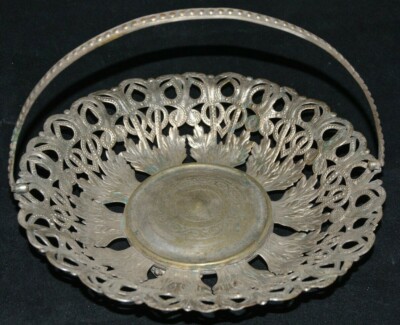 Antique XIXc Fruit Bowl Fraget Stamp Fraget N Plaque Silver Plate ...