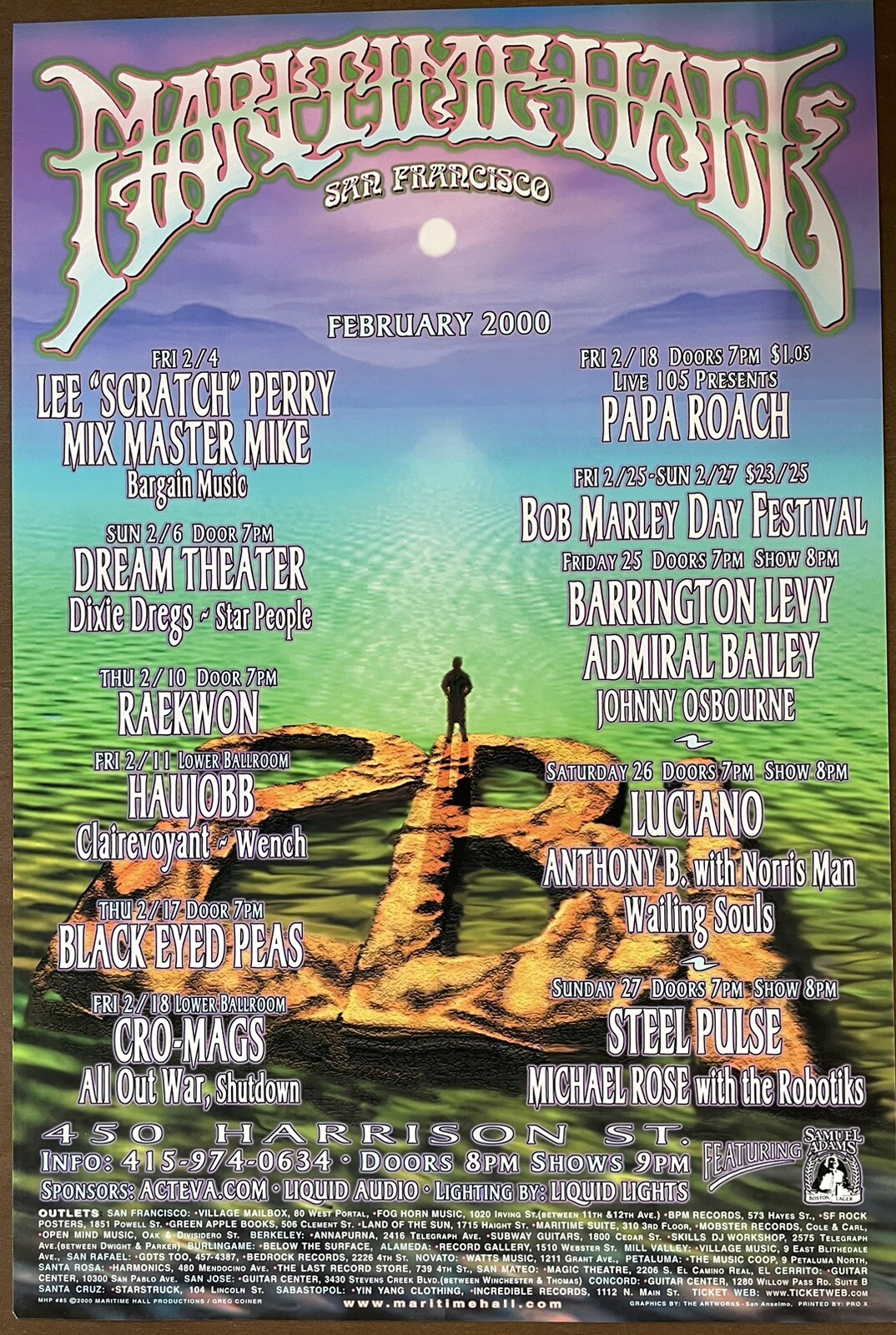 Dream Theater Concert Poster Maritime Hall 2000 - MHP 85 | eBay