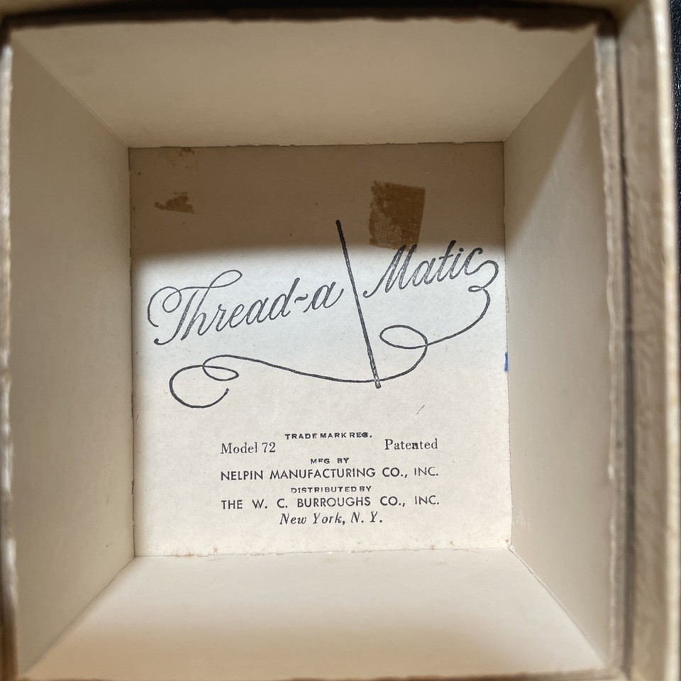 Vintage 1950’s Thread-a Matic Sewing Automatic Needle Threader In Box ...