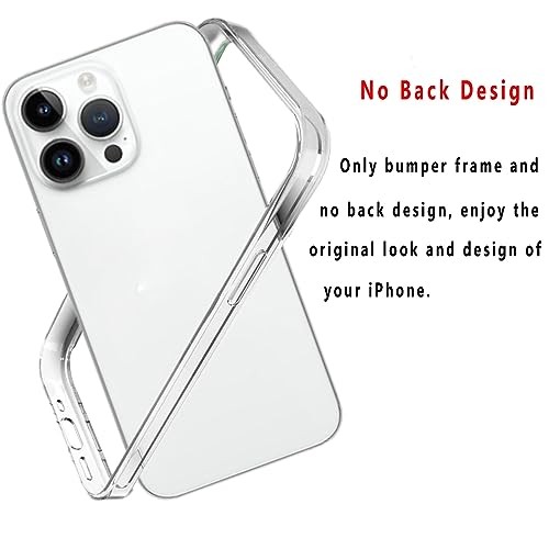 for iPhone 16 Pro Max Bumper Case Clear, Slim Fit No Back Design Soft ...