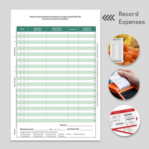 18 Pack Receipt Organizer & Expense Envelope(9.5 * 6.5Inches),hold ...