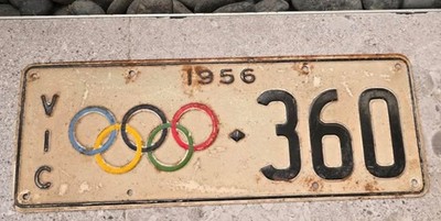 1956 Melbourne Olympic Games Victorian Number Plate – “360” – Museum ...
