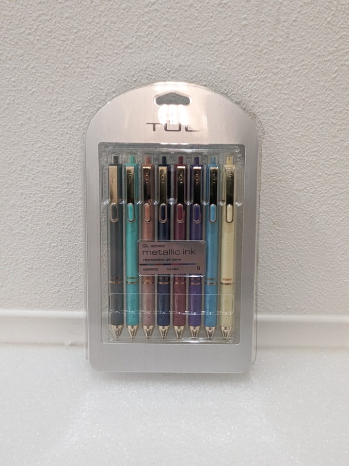 TUL Limited Edition GL Series Metallic Ink Retractable 0.8mm Gel Pens ...