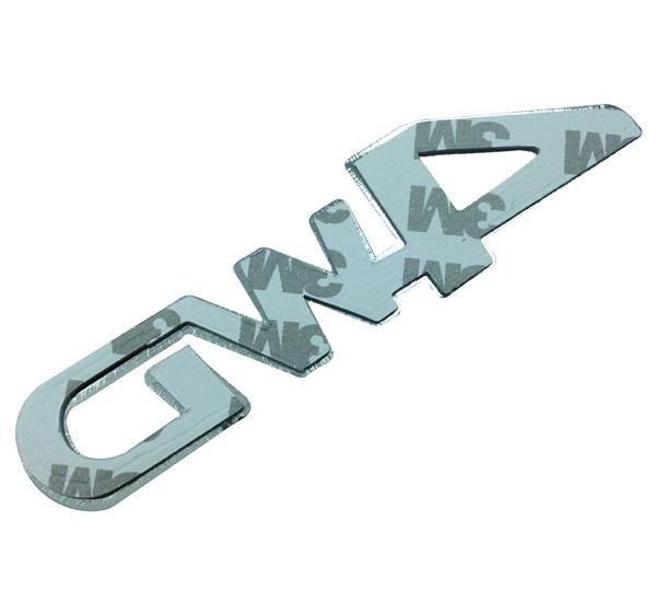 Silver 4WD Wheel Drive Badge Trunk Emblems Emblem Badge Sticker For ...