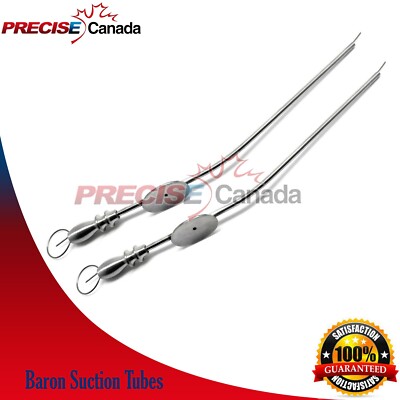 Set Of 2 Baron Suction Tubes 8 & 9FR Surgical ENT Diagnostic Surgical ...