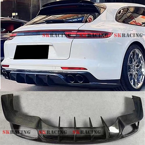 For Porsche Panamera 971 2017-2019 Real Carbon Fiber Rear Bumper Lip ...