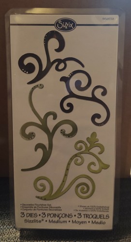 Ellison Sizzix Sizzlits Medium DECORATIVE FLOURISHES SET 3 Dies By ...
