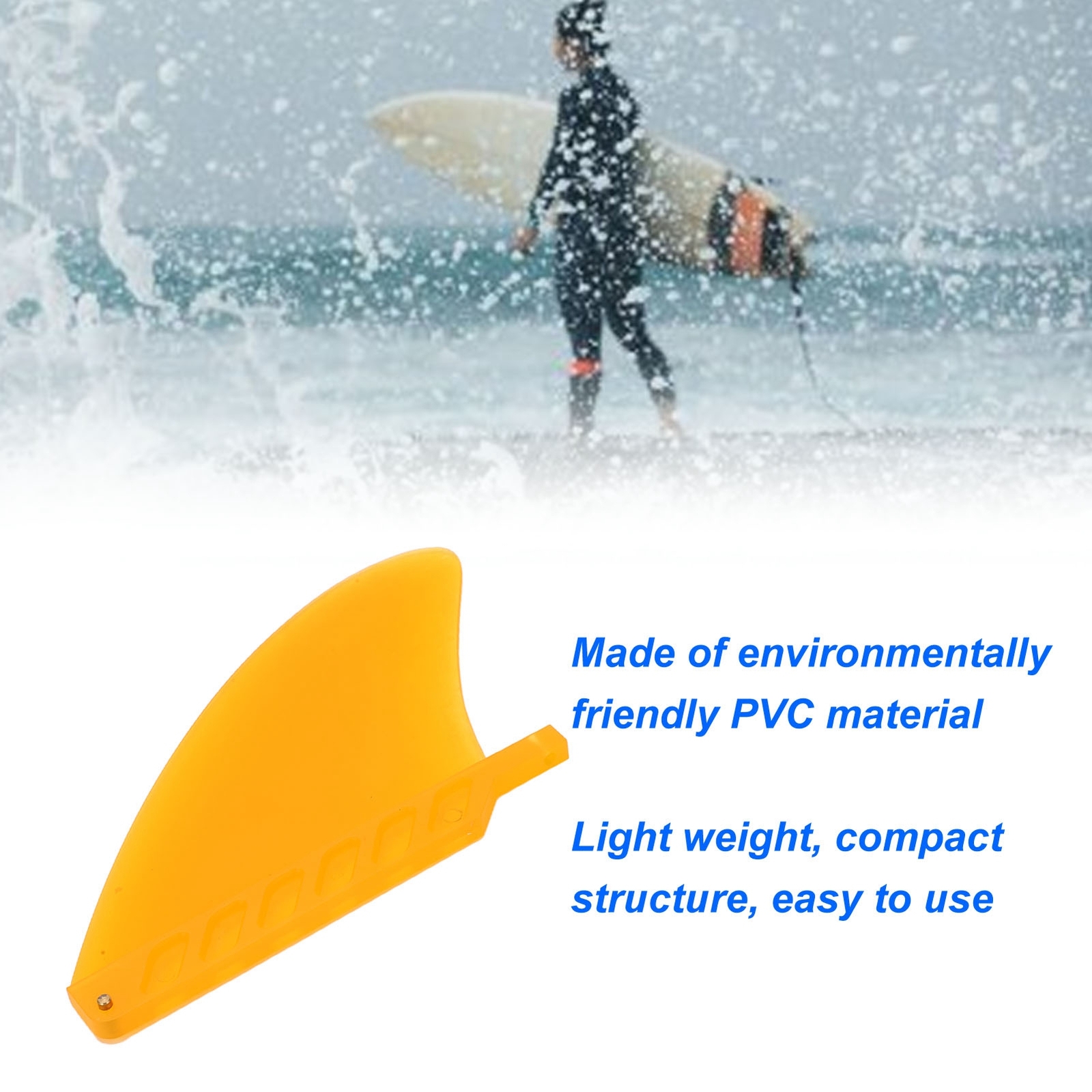 Surfboard Fin PVC Longboard Paddle Board Large Tail Fin Replacement ...
