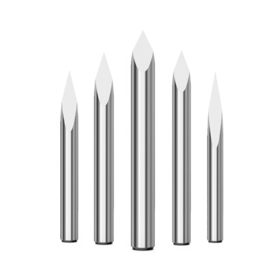 4mm Shank Dia 3 Edge Pyramid Engraving Bits 0.1mm-1mm CNC Milling ...