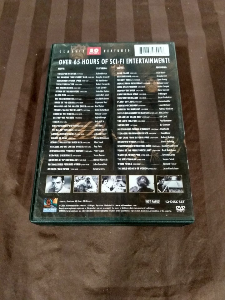 Sci-Fi Classics DVD 50 Movie Pack Box Set 50 movies! 826831070056| eBay