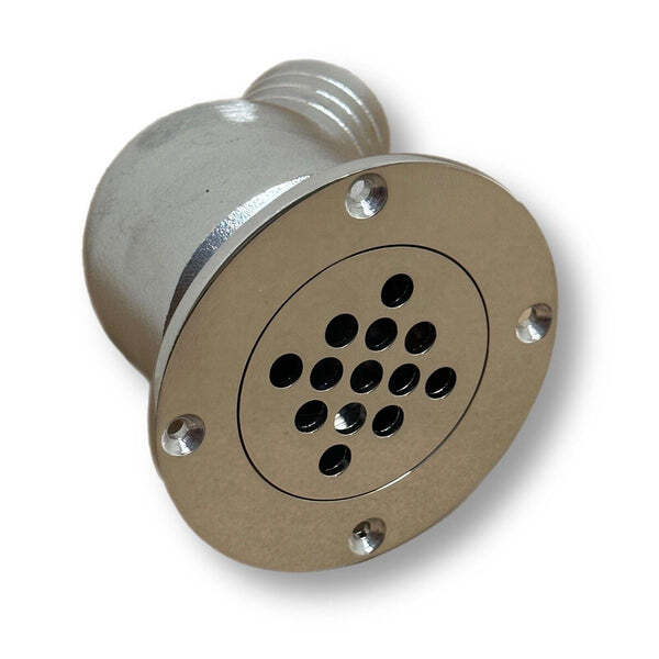 Marine Hardware 1-1/2" SS Flush Cockpit Ball Scupper Removable Grate ...
