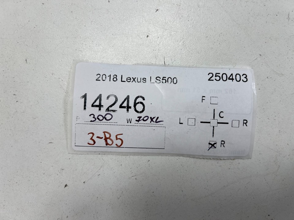 2018 – 2020 LEXUS LS 500 REAR BACK WINDOW SUNSHADE GLASS SUN SHADE OEM ...