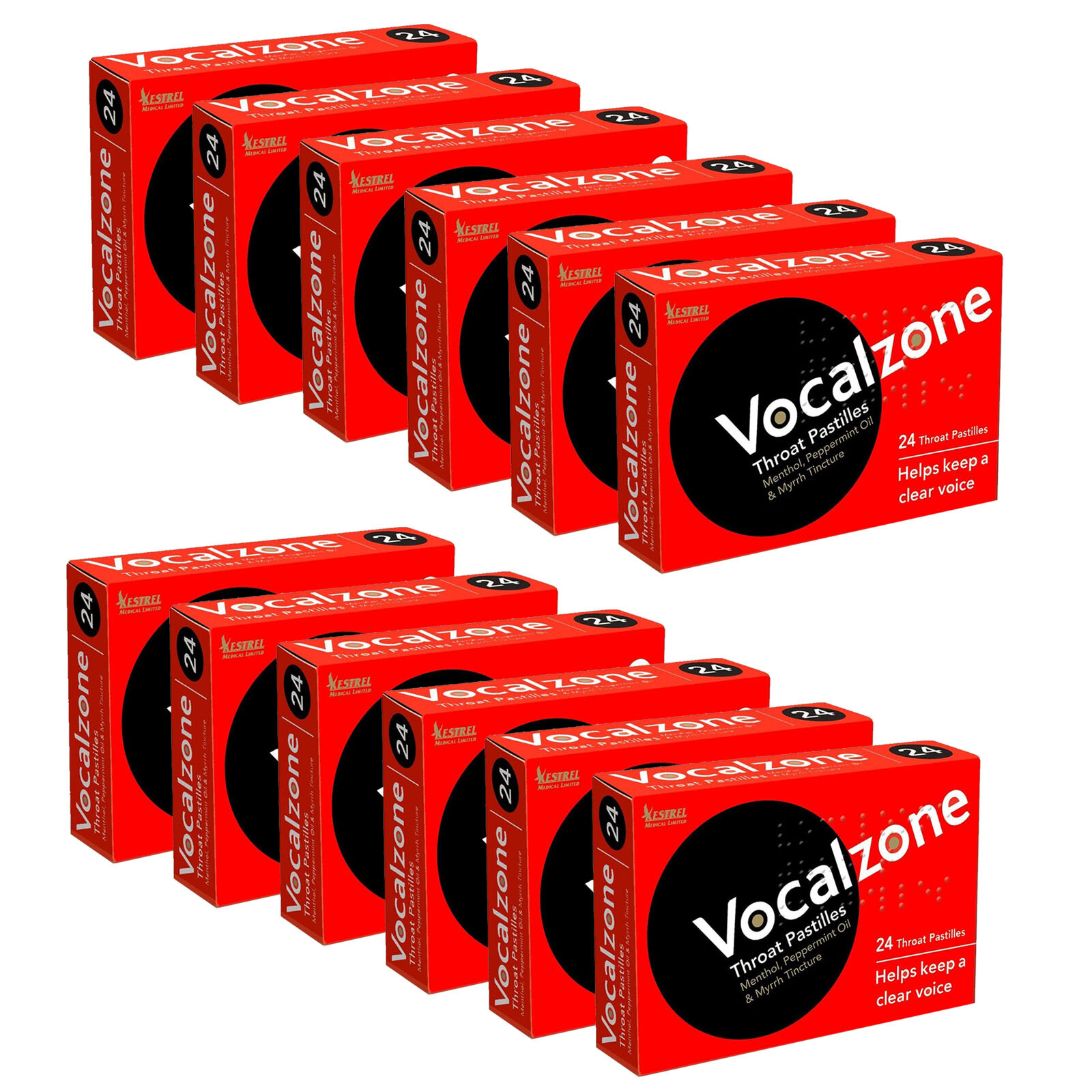 Vocalzone Throat Pastilles 24 Pastilles Helps Keep Clear Voice, Select ...