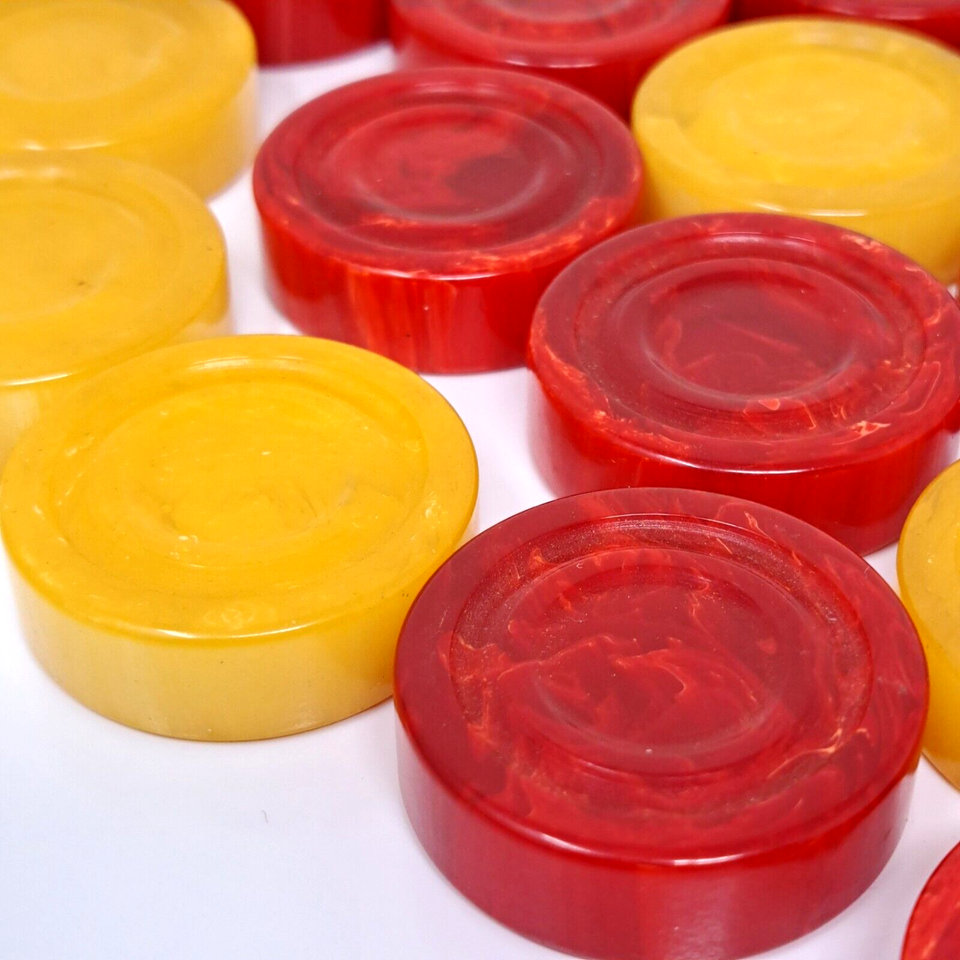 Crisloid 30 Bakelite Backgammon Butterscotch Swirl Translucent Cherry ...