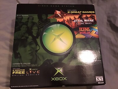 Original XBOX Console With Original Box Tested Manuals Cords Controller ...