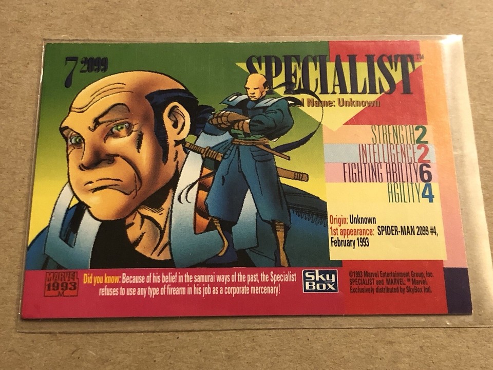 1993 Skybox Marvel Universe Specialist 2099 Red Foil Chase Card #7 | eBay