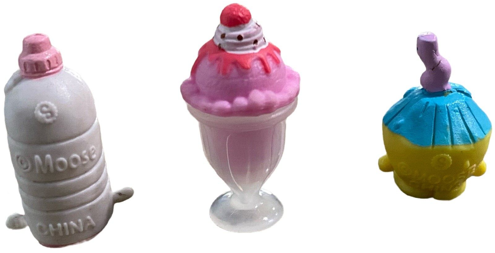 Lot of 3 Shopkins Moose Toys Wally Water KiKi Coconut Sundae | eBay