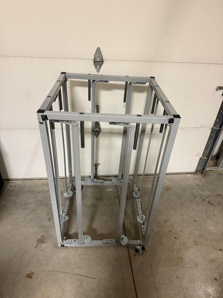 Pacon 0067770 Square Vertical Rack Metal Mobile Storage Cart Gray USA ...