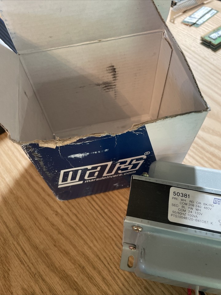 Mars Transformer 100VA 208/240/480V to 120/24V 50381 | eBay