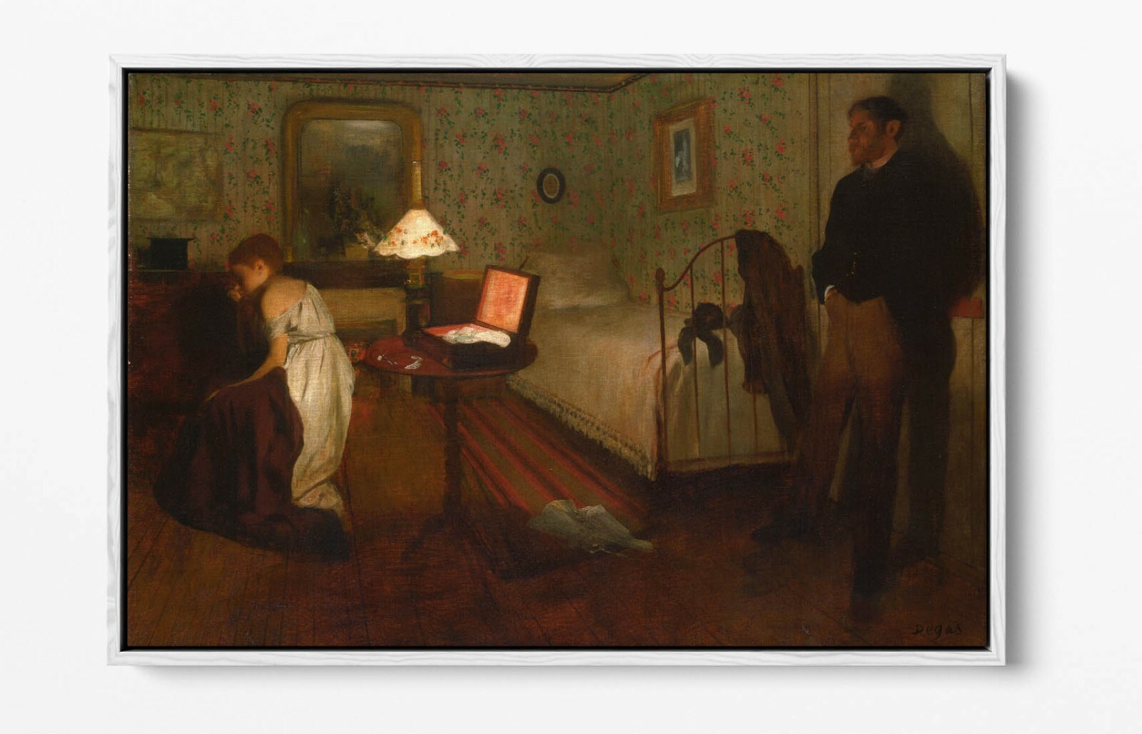EDGAR DEGAS, INTERIOR -FLOATER EFFECT FRAMED CANVAS ART PRINT | eBay