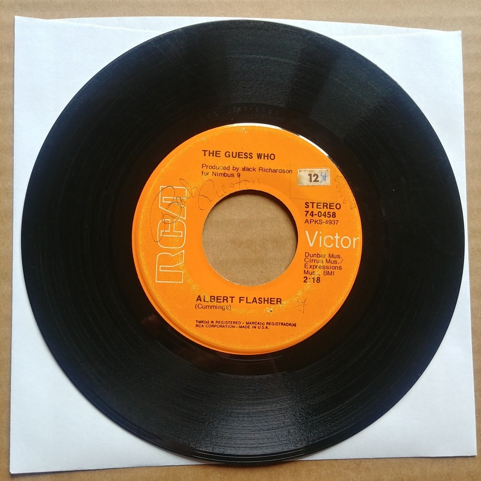 THE GUESS WHO Broken/Albert Flasher 45 7" POP ROCK Record Vinyl RCA ...