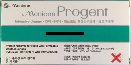 2X boxes Menicon Progent X7 protein cleaner for gas permeable RGP ...