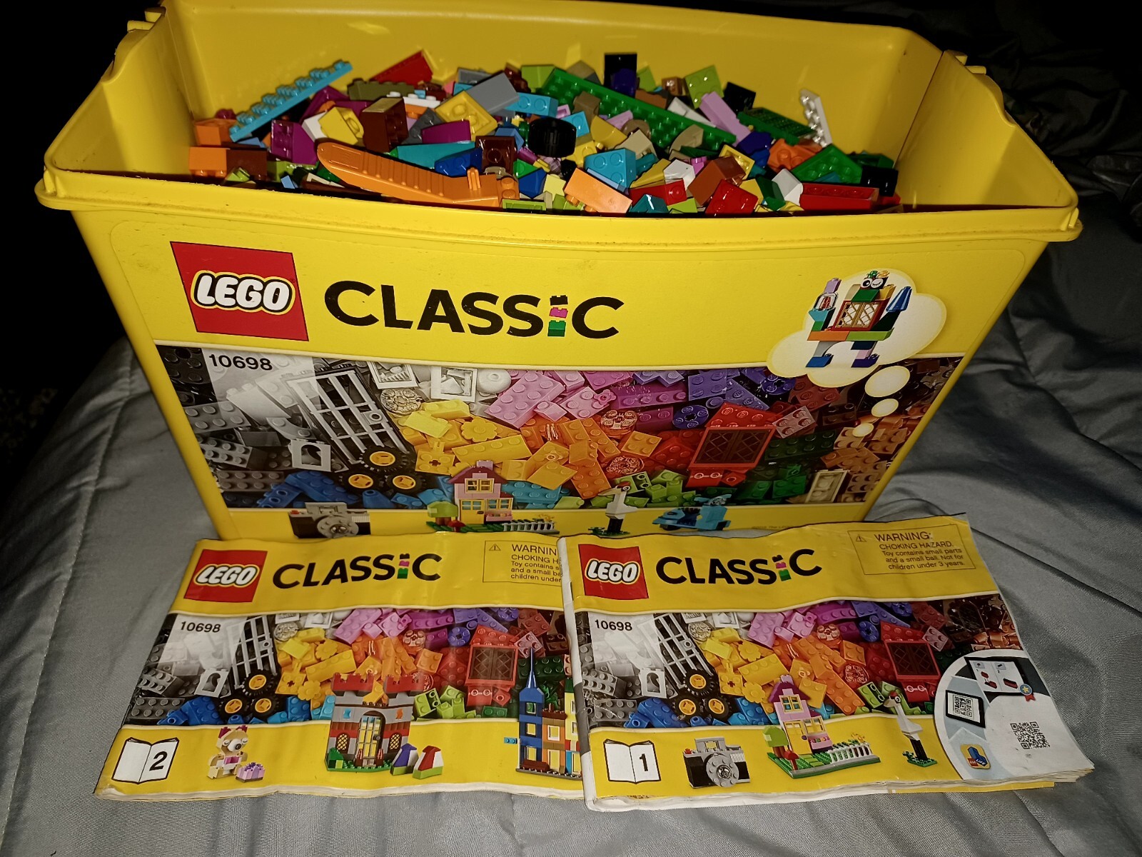 10698 Classic Lego (2 sets) Large Creative Brick Storage Box Set Ages 4 ...