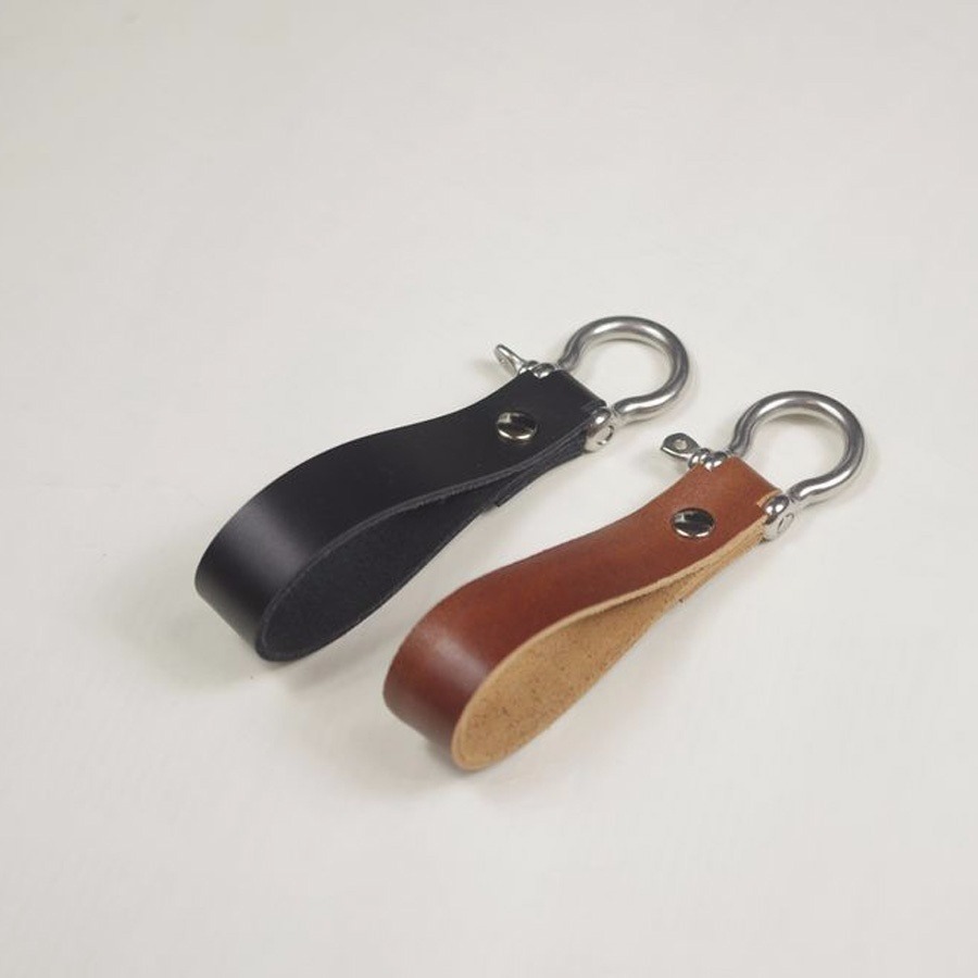 Handmade Leather Belt Loop Keychain Key Ring Fob Holder Clip Hook ...