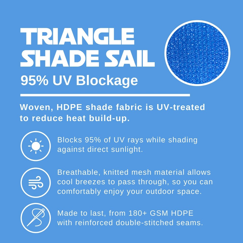 Breathable Square HDPE Sun Shade Sail Shade Canopy Cover Shelter Patio ...