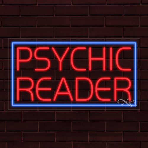 NEW "PSYCHIC READER" w/BORDER 33x18 INCH LED FLEX WINDOW/WALL INDOOR ...